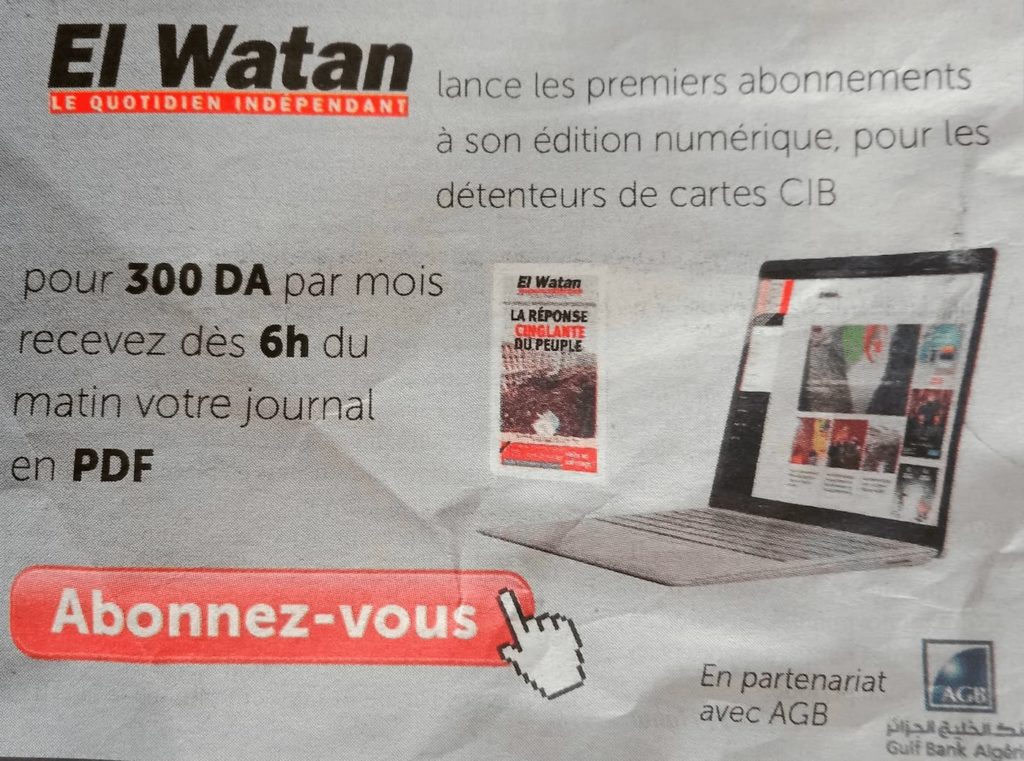 El Watan lance son service abonnement pour l'édition numérique - Médias DZ